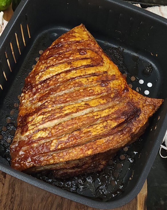 Receita de Panceta Pururuca Crocante na Air Fryer com Molho de Limão ...